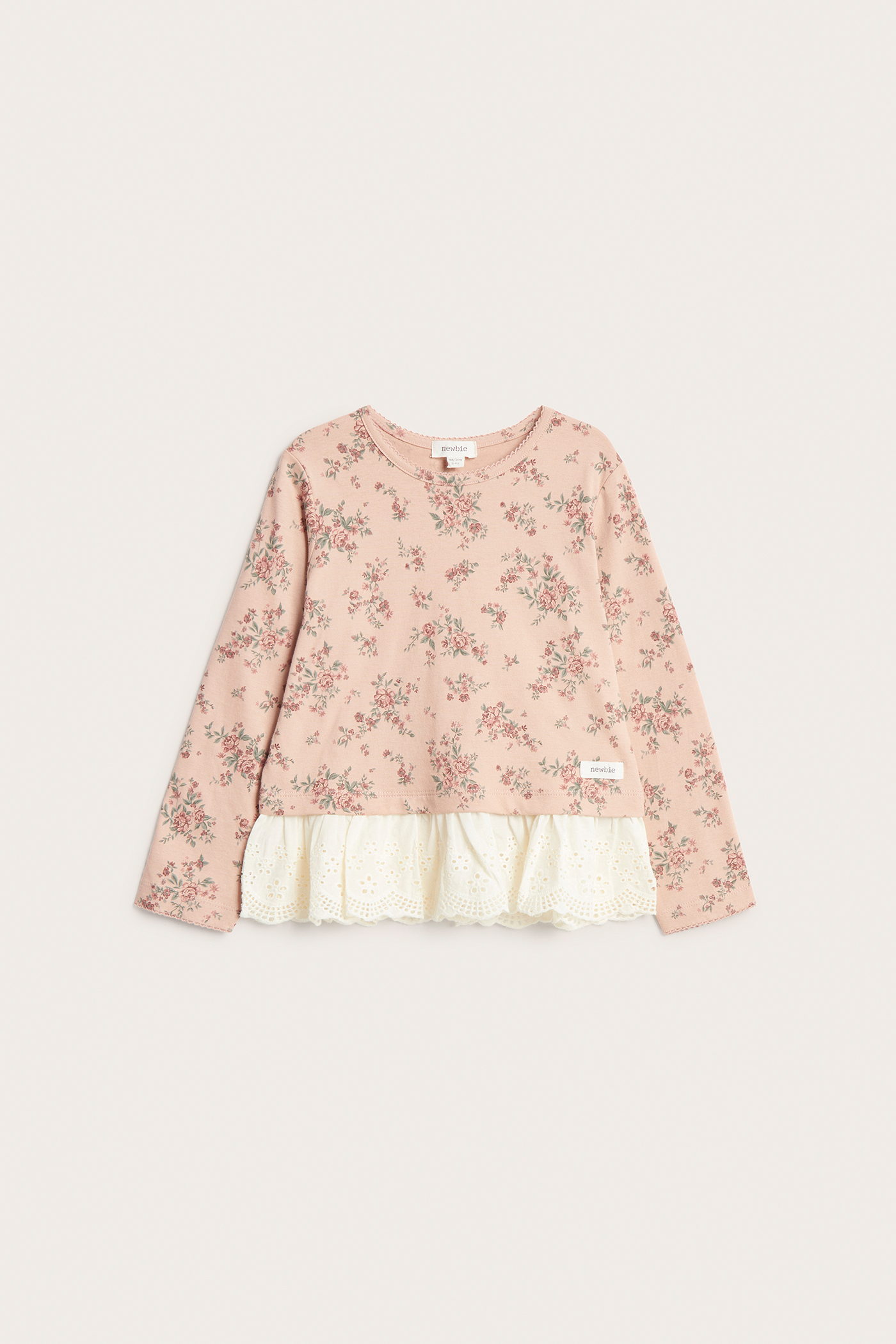 Floral top with lace frill | Pink | Kids | Newbie